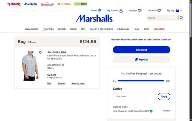 Marshalls Coupon Codes (6 Verified) - 20% Off May 2025