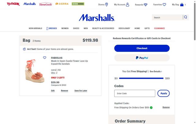 Marshalls Coupon Codes (6 Verified) - 20% Off May 2025