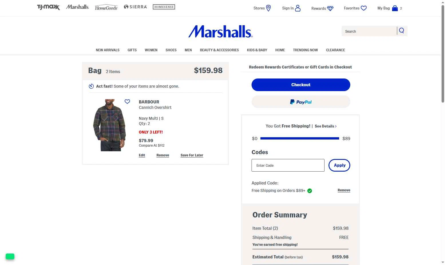 Marshalls Sitewide Coupons & Discounts January 2026