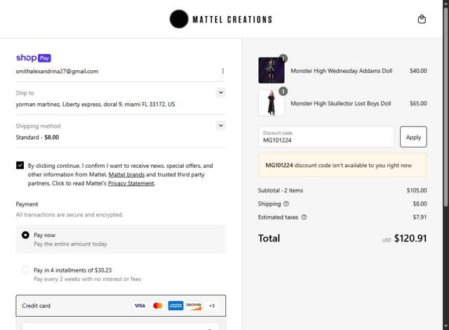 Mattel Creations Promo Codes (2 Verified) - $10 Off Jul 2025