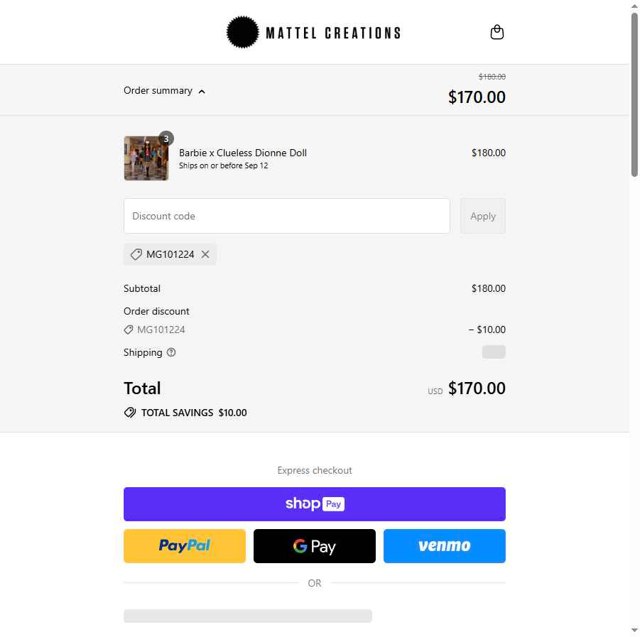 Mattel Creations Promo Codes (2 Verified) - $10 Off Jul 2025