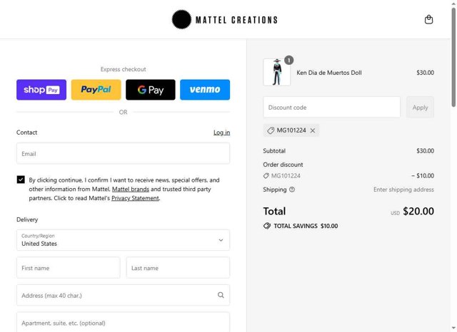 Mattel Creations Promo Codes (2 Verified) - $10 Off Jul 2025