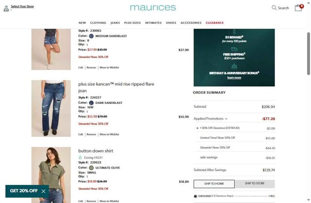 Maurices Discount Codes - $35 Off (2 Verified) Aug 2025