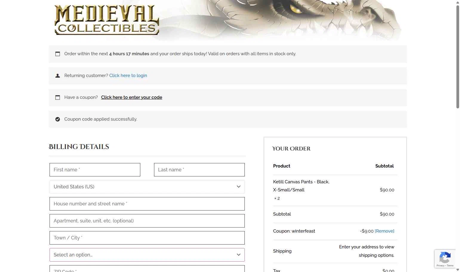 Medieval Collectibles Promo Code - 10% Off Mar 2026