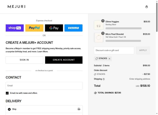Mejuri Discount Codes - 10% Off (2 Verified) Jun 2025