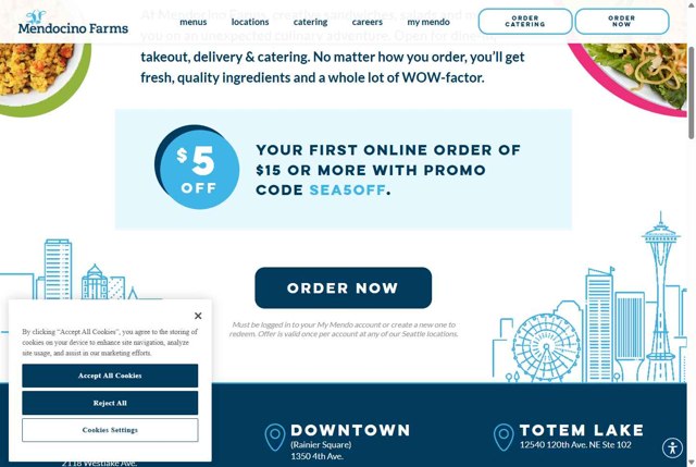 Mendocino Farms Promo Codes - $5 Off Sep 2025