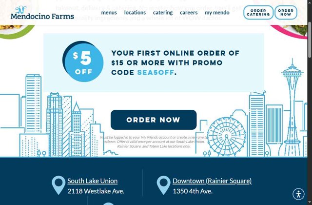 Mendocino Farms Promo Codes - $5 Off Jun 2025