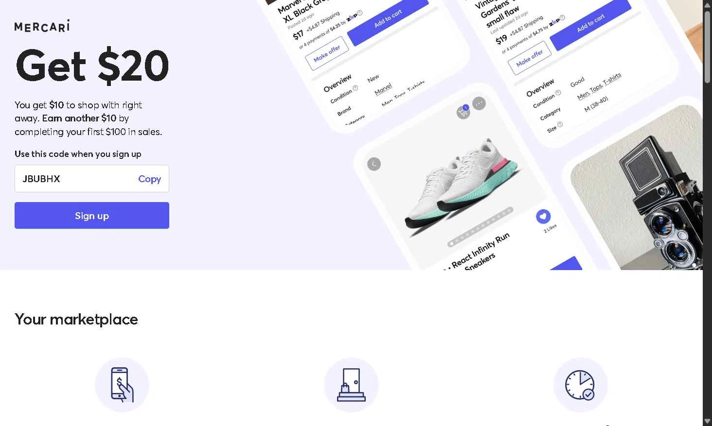 Mercari Promo Codes (22 Verified) - $20 Off w/Code Oct 2025