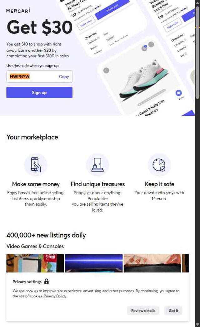 Mercari Coupon Codes (10 Verified) - 20% Off w/Code May 2025