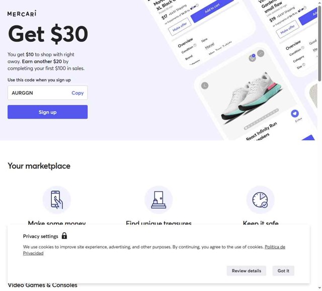 Mercari Coupon Codes (10 Verified) - $30 Off w/Code May 2025