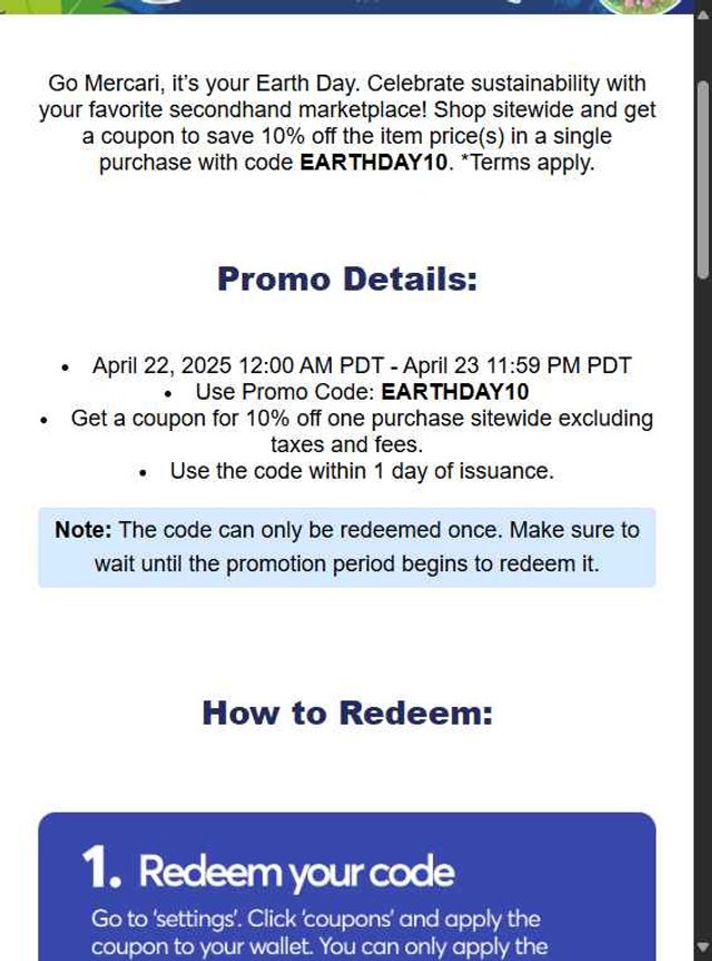Mercari Coupon Codes (8 Verified) - $30 Off w/Code May 2025
