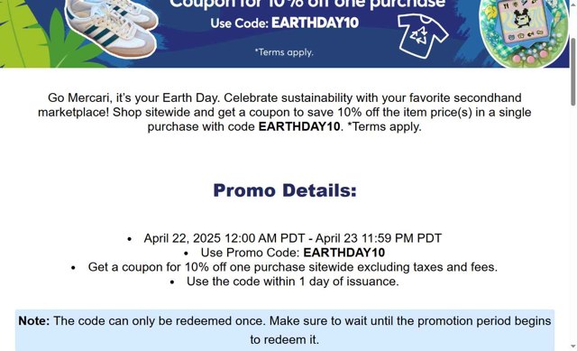 Mercari Coupon Codes (8 Verified) - 20% Off w/Code Apr 2025