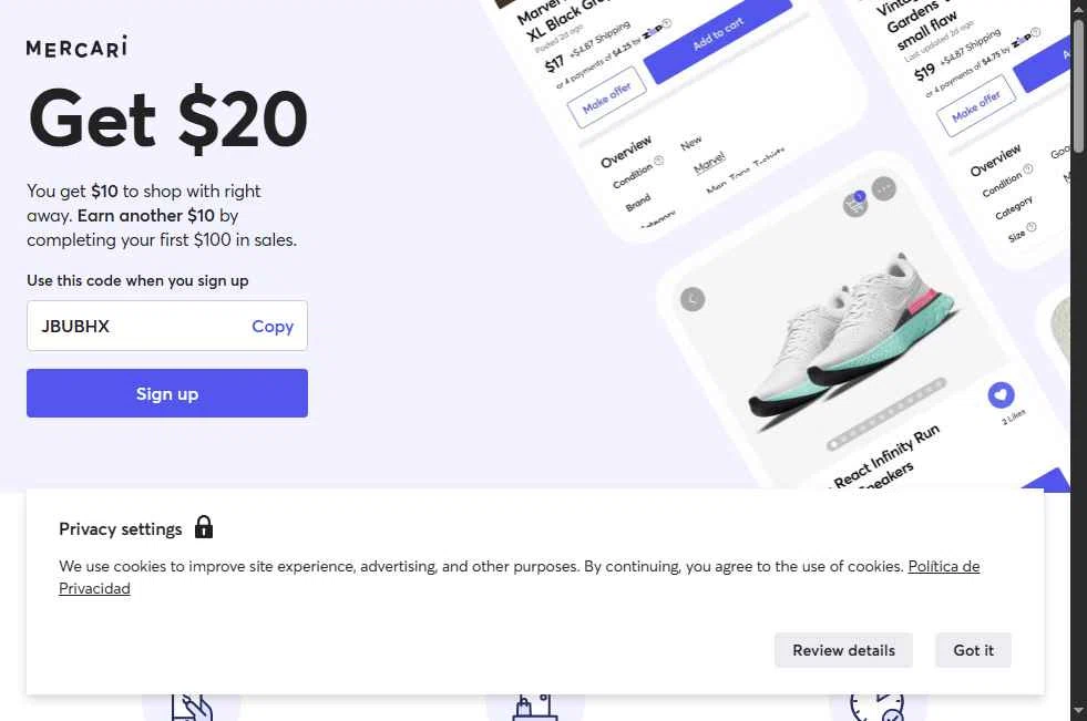 Mercari Promo Codes (22 Verified) - $20 Off w/Code Oct 2025