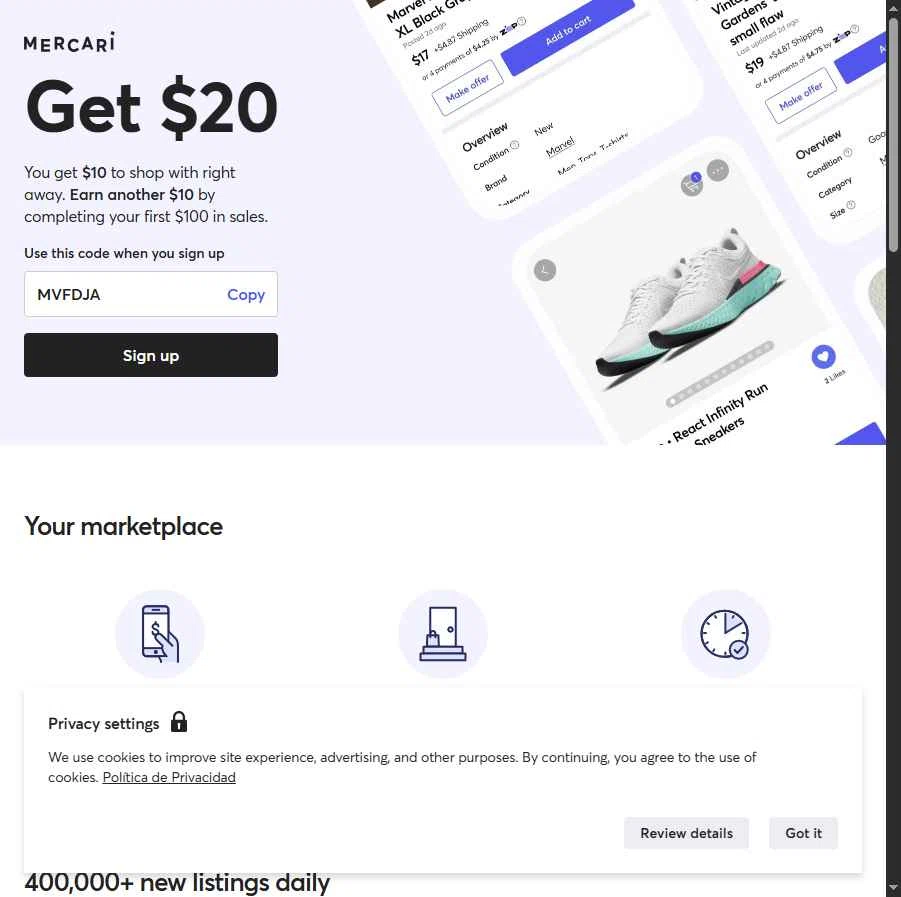 Mercari Promo Codes - $20 Off (23 Verified) Jan 2026