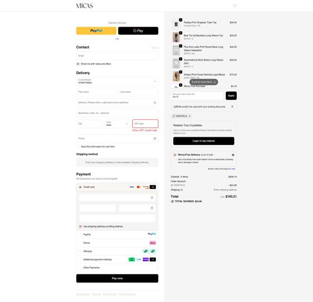 Micas Discount Codes - $20 Off (207 Verified) Oct 2025