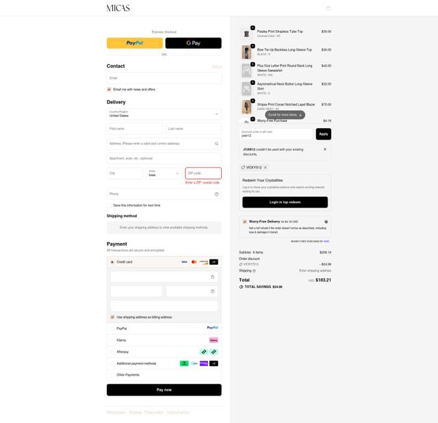 Micas Discount Codes - $20 Off (207 Verified) Oct 2025