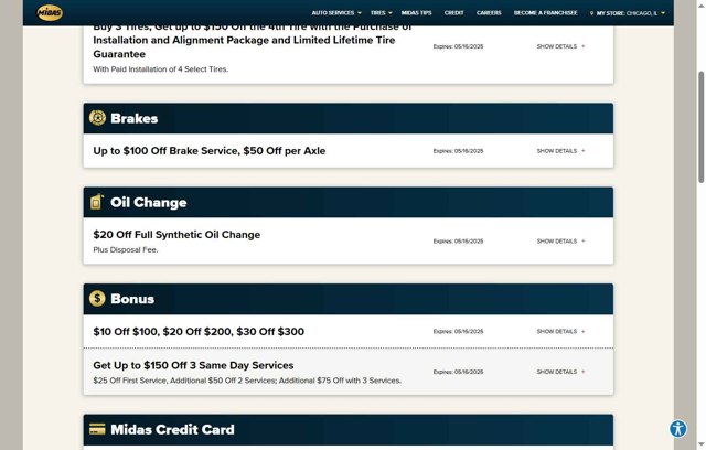 Midas Discount Codes - 5% Off (2 Verified) Sep 2025