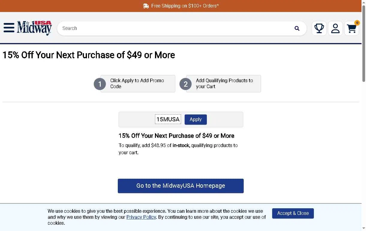 Midway USA Promo Codes - 10% Off (2 Verified) Jan 2026