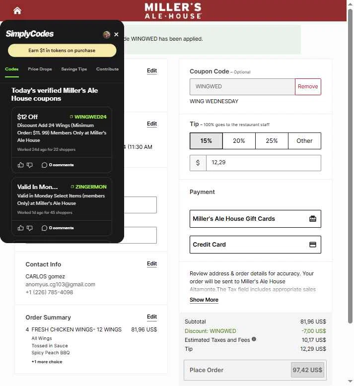 Miller's Ale House Promo Code - 15% Off Dec 2025