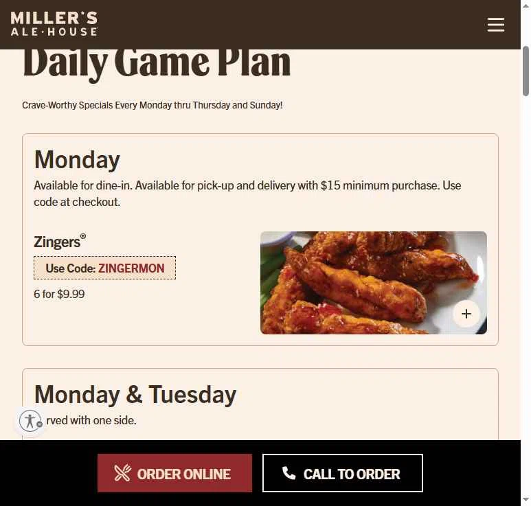 Miller's Ale House Promo Code - 15% Off Mar 2026