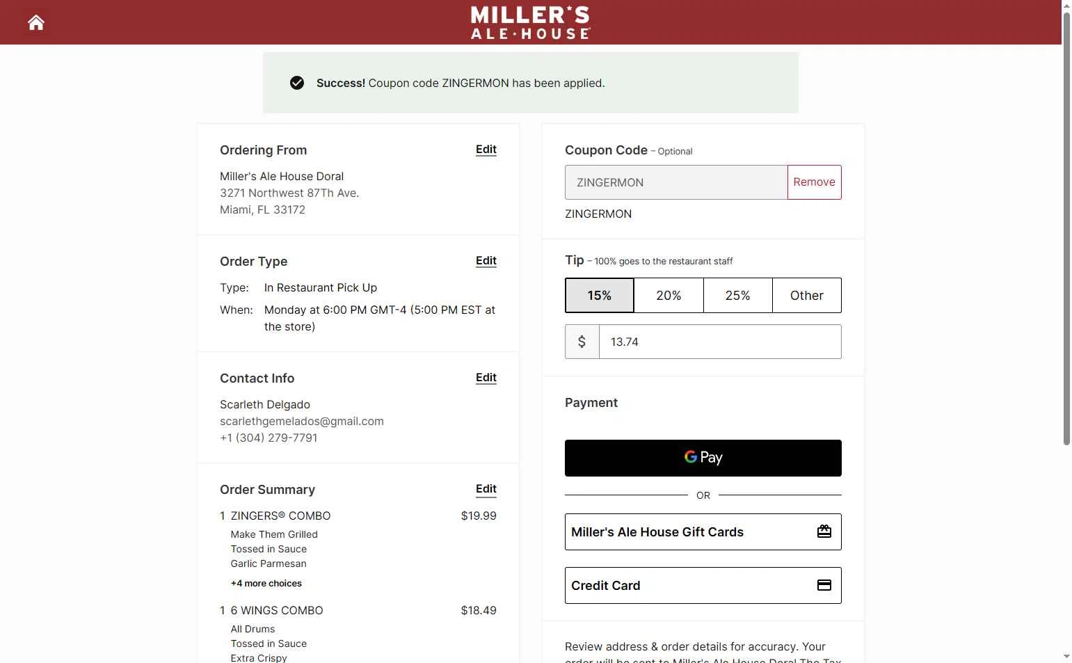Miller's Ale House Promo Code - 15% Off Dec 2025