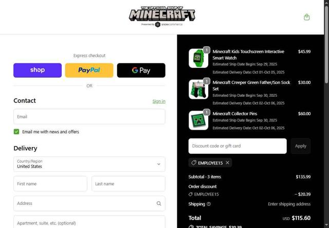 Minecraft Promo Codes (2 Verified) - 15% Off w/Code Oct 2025