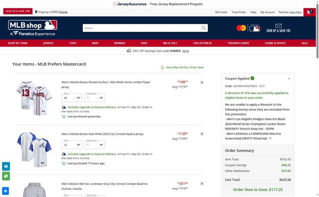 MLB.com Coupon Codes (7 Verified) - 15% Off w/Code May 2025