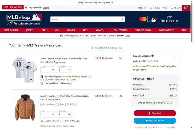 MLBshop.com Coupon Codes (9 Verified) - 15% Off May 2025