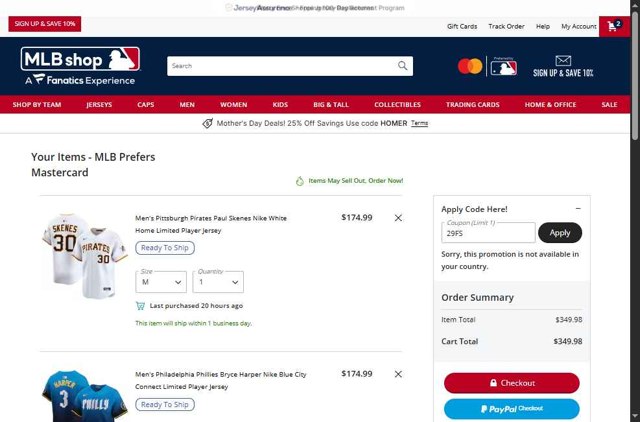 MLBshop.com Coupon Codes (9 Verified) - 25% Off May 2025