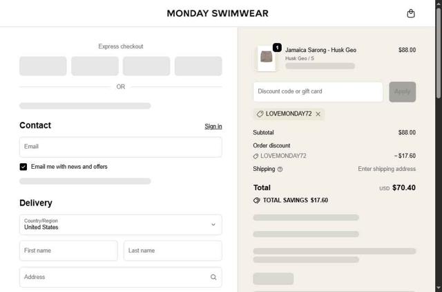 Monday Swimwear Promo Codes (10 Verified) - 20% Off Oct 2025