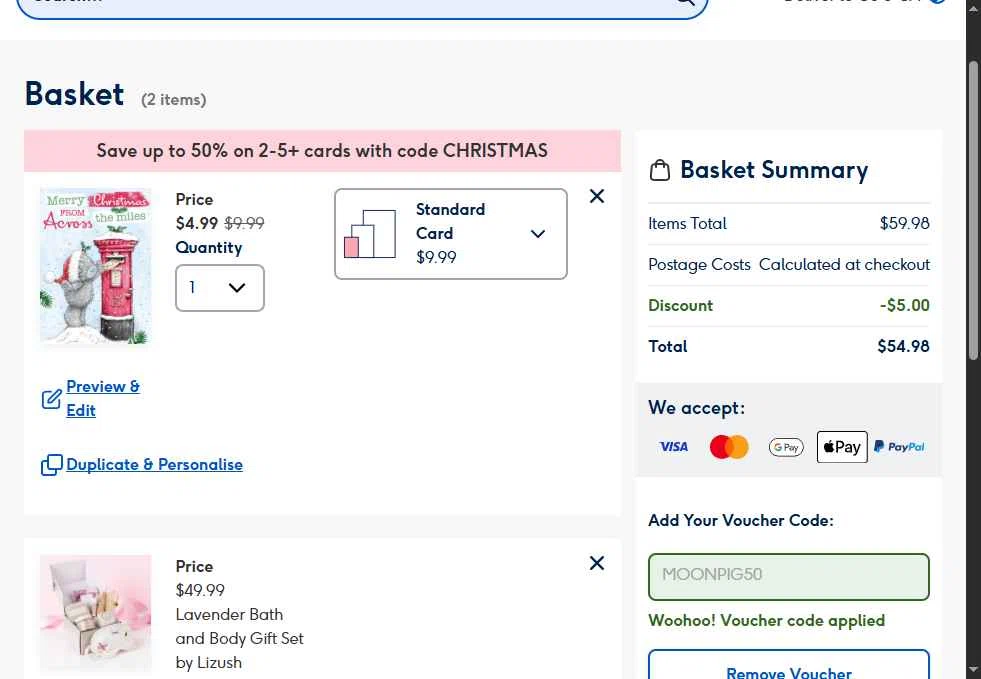 Moonpig Promo Codes - 50% Off (19 Verified) Jan 2026