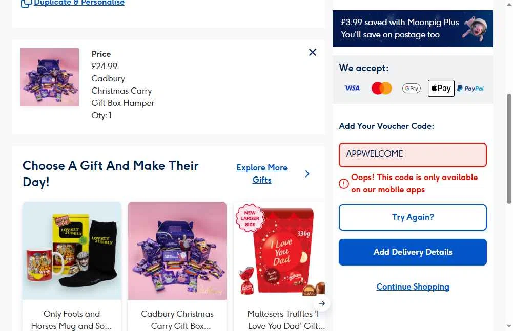 Moonpig Promo Codes - 50% Off (19 Verified) Jan 2026