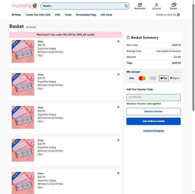 Moonpig Promo Codes (12 Verified) - 30% Off w/Code Oct 2025