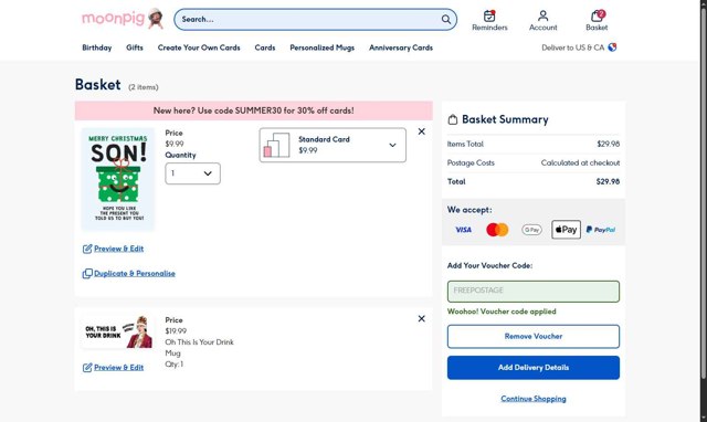 Moonpig Promo Codes (16 Verified) - 50% Off w/Code Aug 2025