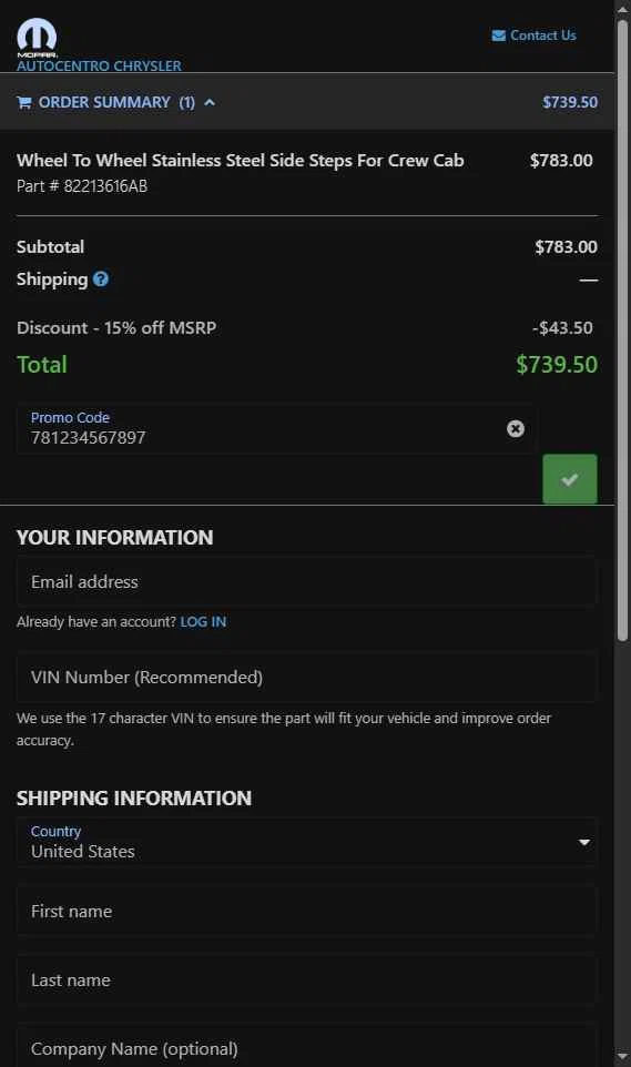 Mopar Promo Codes - 15% Off (4 Verified) Dec 2025