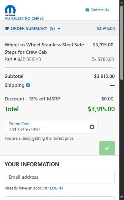 Mopar Promo Codes - 15% Off (4 Verified) Jan 2026