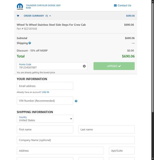 Mopar Discount Codes - 15% Off (1 Verified) Jun 2025