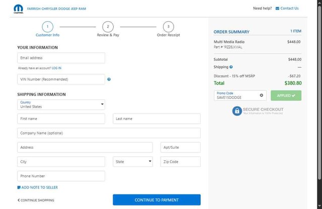 Mopar Discount Codes - 15% Off (2 Verified) Jul 2025
