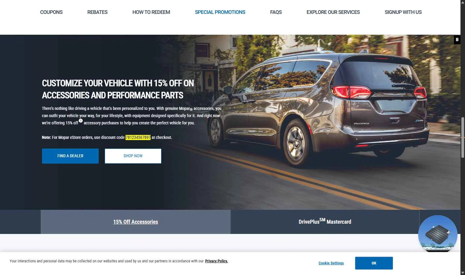 Mopar Promo Codes - 15% Off (2 Verified) Jan 2026
