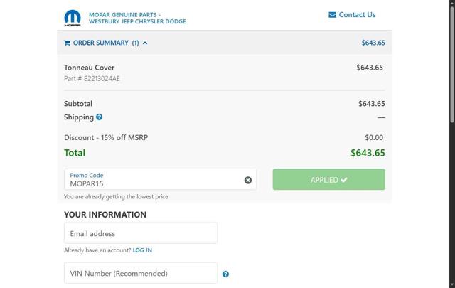 Mopar Discount Codes - 15% Off (3 Verified) Oct 2025