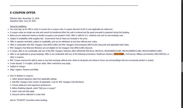 MSC Cruises Promo Codes - 20% Off Discount Sep 2025