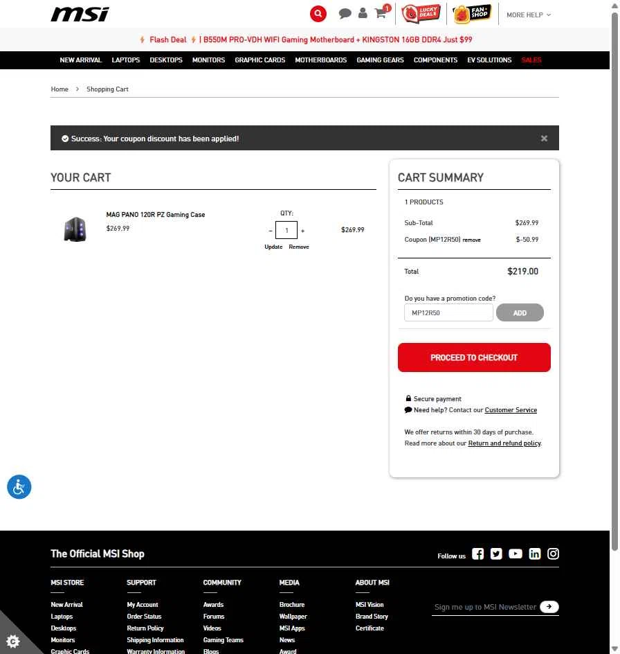 MSI Promo Codes (5 Verified) - $50 Off Sitewide Oct 2025