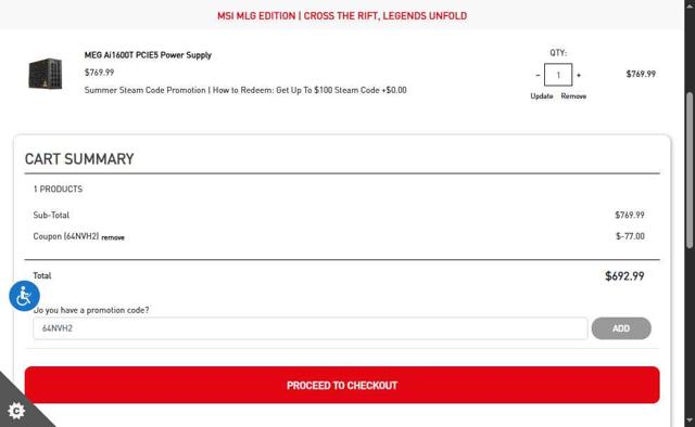 MSI Promo Codes (2 Verified) - 10% Off + Free Ship Sep 2025