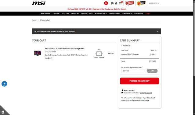 MSI Promo Codes (2 Verified) - 10% Off + Free Ship Sep 2025