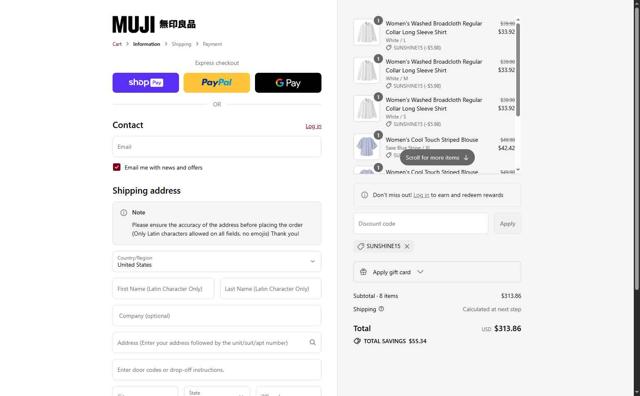 MUJI Promo Codes - 15% Off Coupons Oct 2025