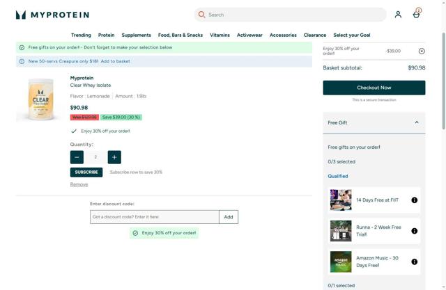 Myprotein Promo Codes - 50% Off (78 Verified) Sep 2025