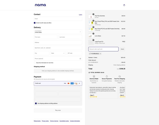 Nama Discount Codes (3 Verified) - $5 Off Sitewide May 2025