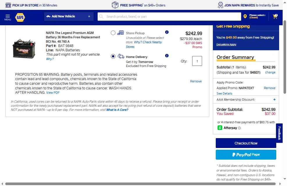 NAPA Auto Parts Promo Code - 25% Off (Verified) Mar 2026
