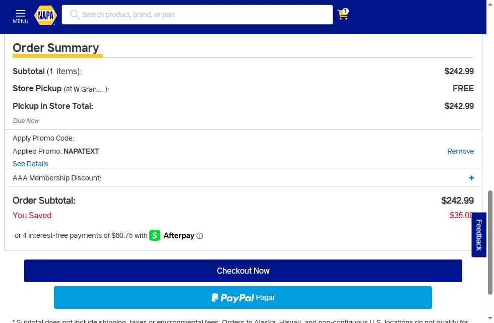 NAPA Auto Parts Promo Code - 25% Off (Verified) Feb 2026