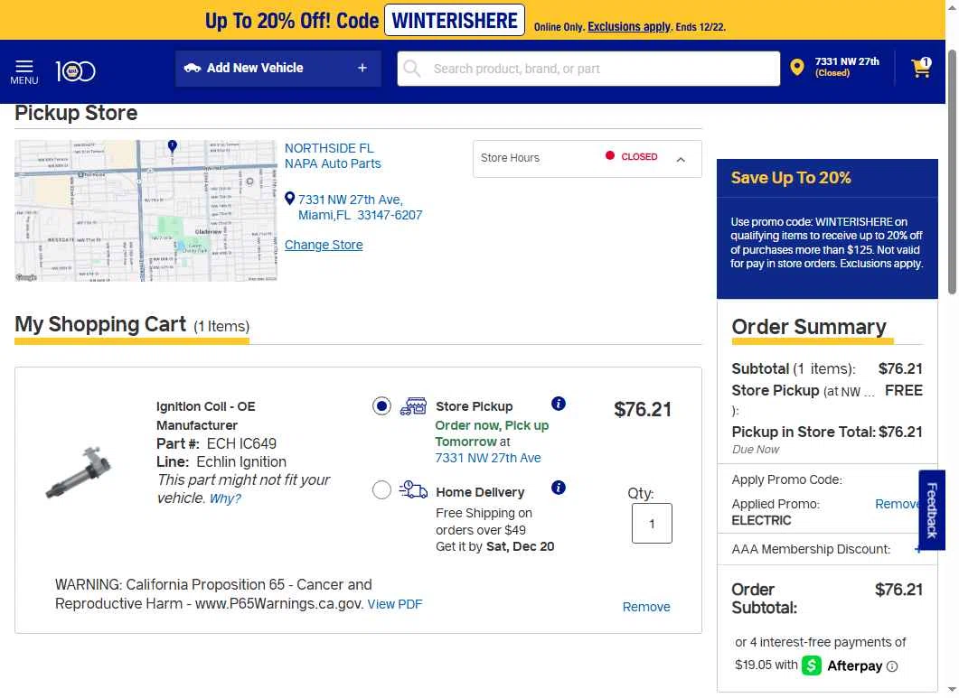 NAPA Auto Parts Promo Code - 20% Off (Verified) Dec 2025